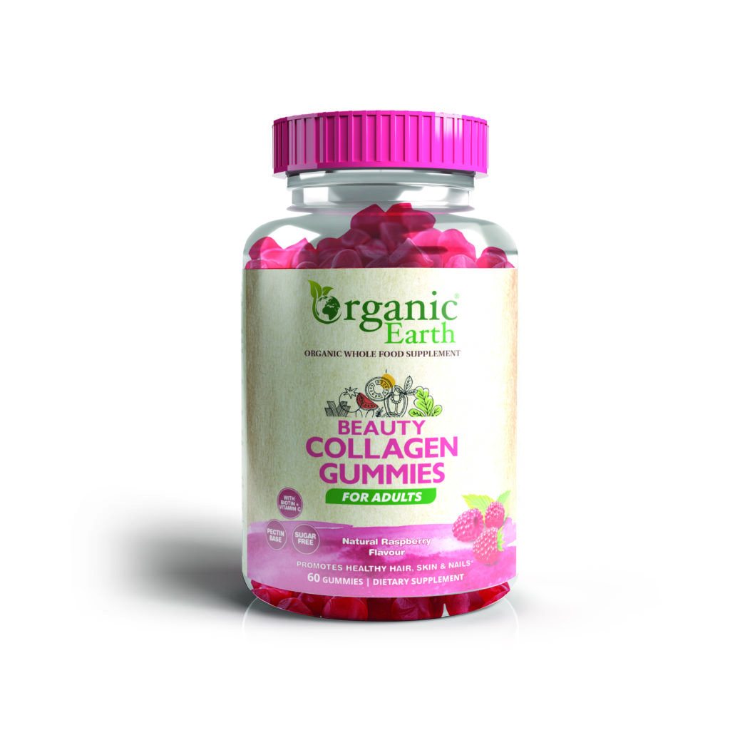 Organic Earth Beauty Collagen Sugar free Gummies 60’s - Organic Earth